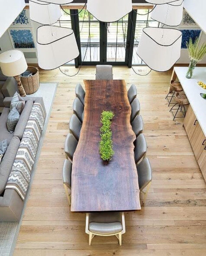 Office Table Live Edge Dining Table Solid American Black - Etsy