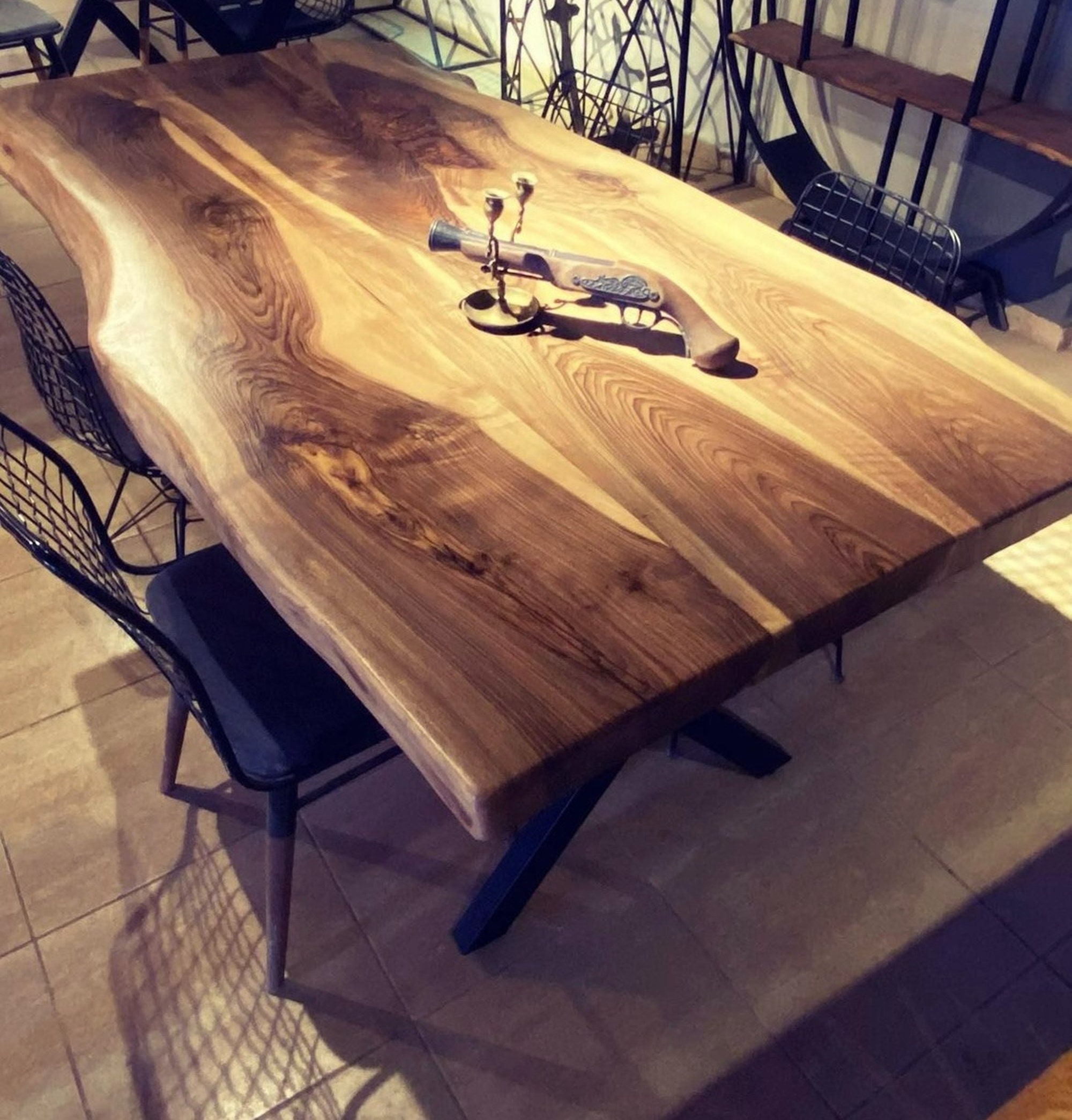 Walnut, Custom Table, Walnut Dining Table, Live Edge Dining Table ...