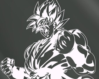 Goku Super Saiyan Power up Dragonball Z Inspired Car Decal - Etsy