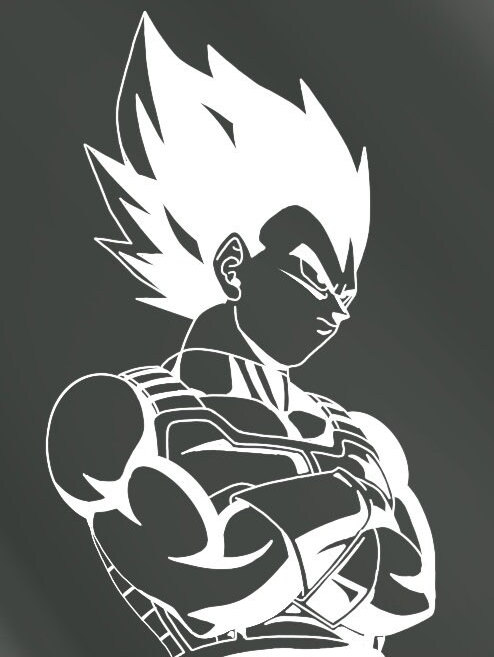 Vegeta Vinyl Decal - Etsy