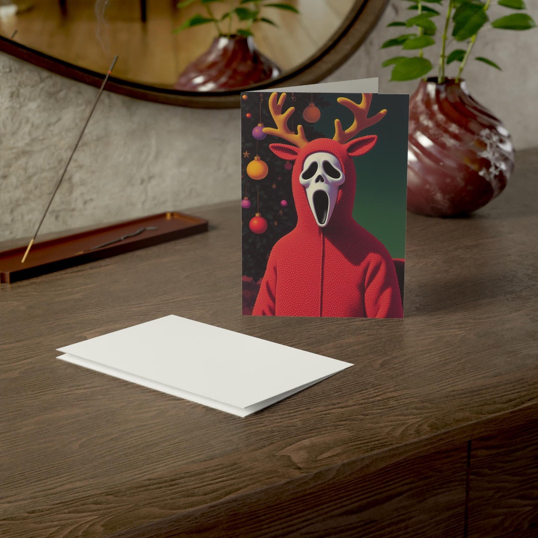 Scream Ghostface Charming Holiday Greeting Cards, Festive Cards for ...