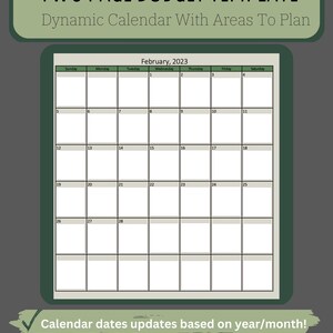 Budget Tracker Template to Plan Paychecks Dynamic Calendar Starter ...