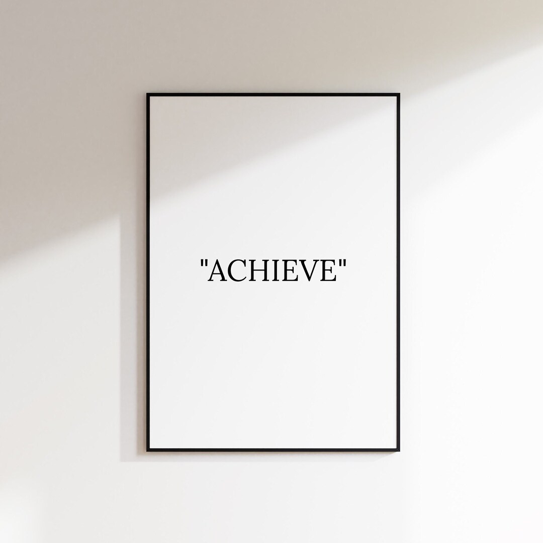 Minimalist Motivation Focus Poster Din A4, Motivational Hard Work ...