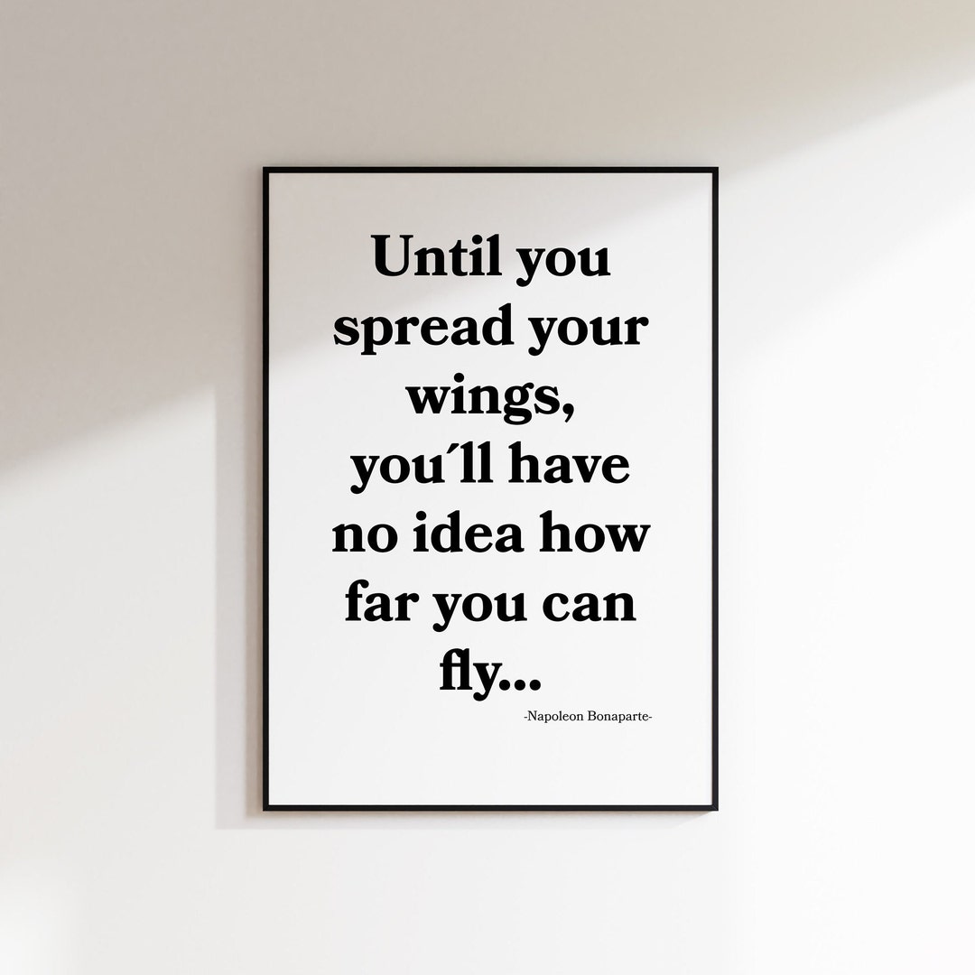 Famous Napoleon Bonaparte Quote Poster Din A4, History, Quote, French ...