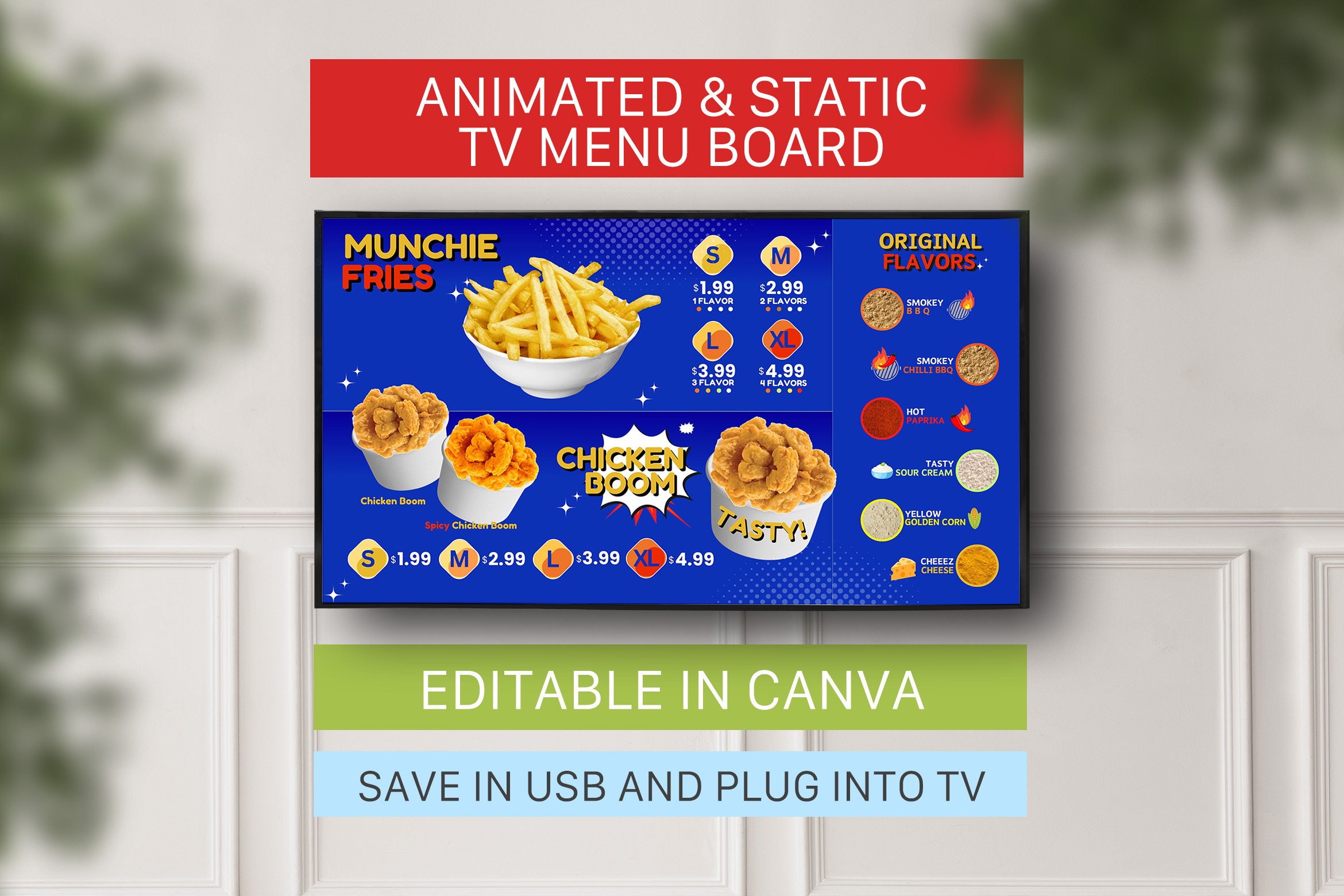 Restaurant Kiosk Menu Bundle Printable A4 A3 Restaurant Menu + Digital ...