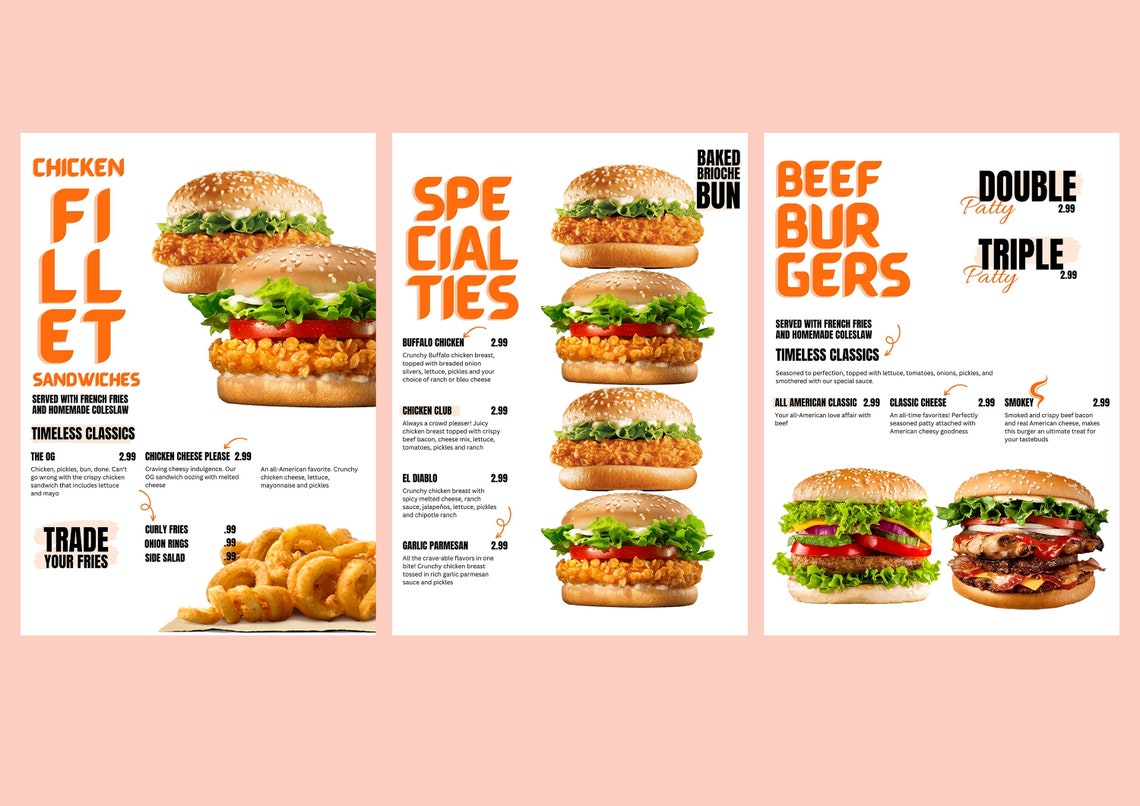 Bar Menu Template, Modern Editable Drink Menu Canva Template ...