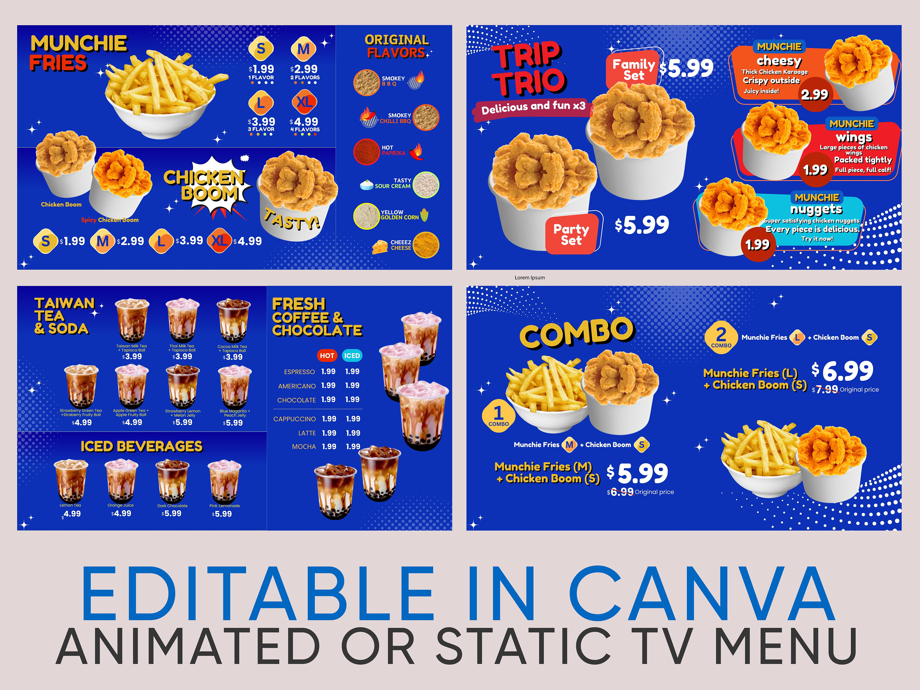 Digital TV Menu Board for Restaurant Digital Menu Board Menu Screen ...