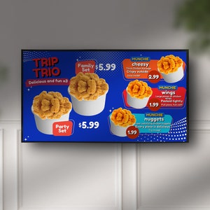 Digital TV Menu Board for Restaurant Digital Menu Board Menu Screen ...