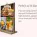 Restaurant Menu Editable Simple A4 Stand, Canva Template, Burger Menu ...