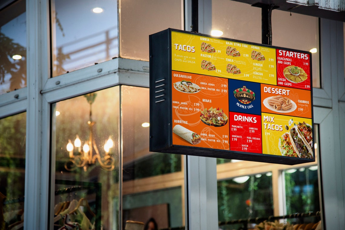 Editable Mexican Food Menu Template for Canva, Vibrant and Delicious ...