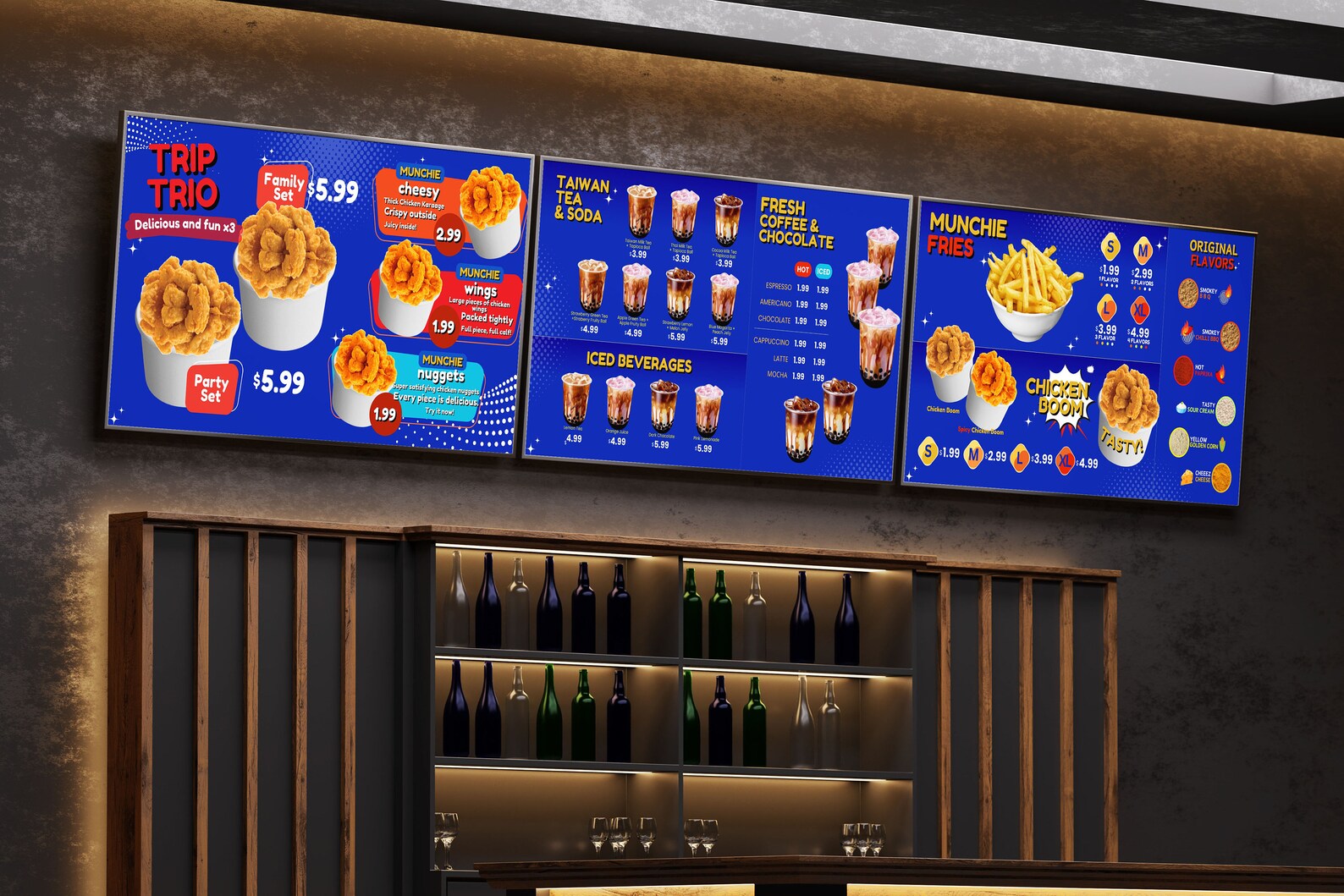 Digital TV Menu Board for Restaurant Digital Menu Board Menu Screen ...