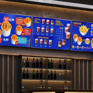 Digital TV Menu Board for Restaurant Digital Menu Board Menu Screen ...