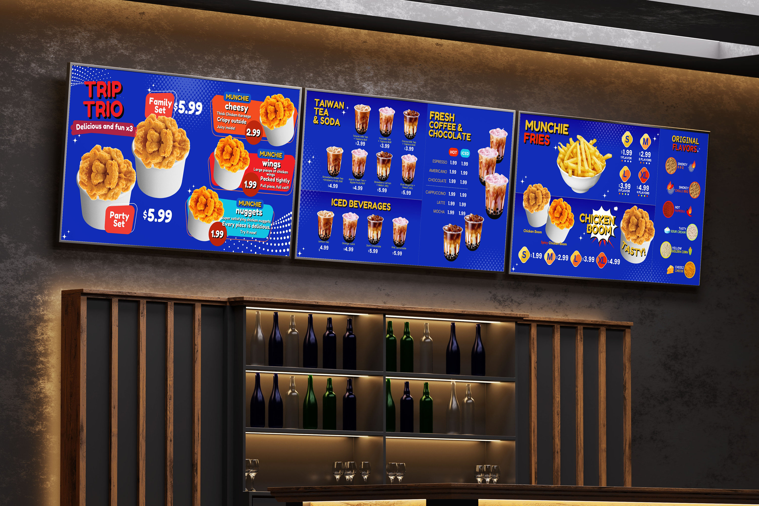 Digital TV Menu Board for Restaurant Digital Menu Board Menu Screen ...