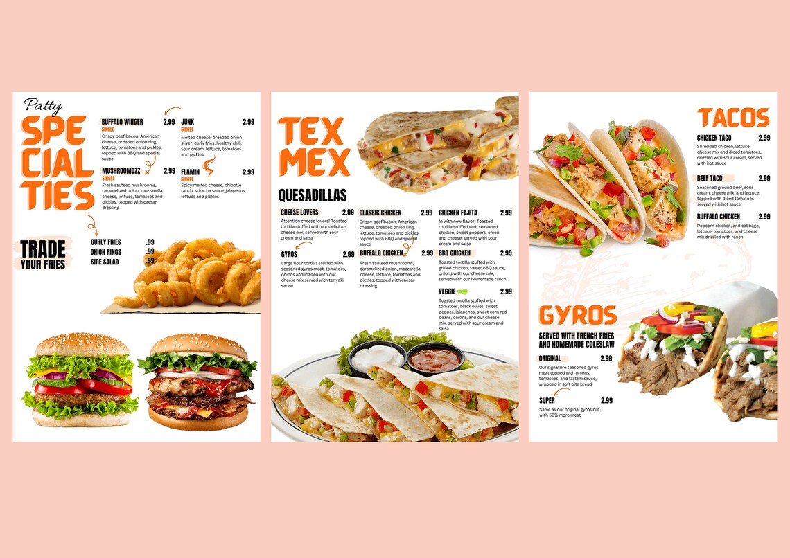 Bar Menu Template, Modern Editable Drink Menu Canva Template ...