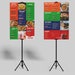 Editable Food Stand Tent Restaurant Menu Template for Canva, Vibrant ...