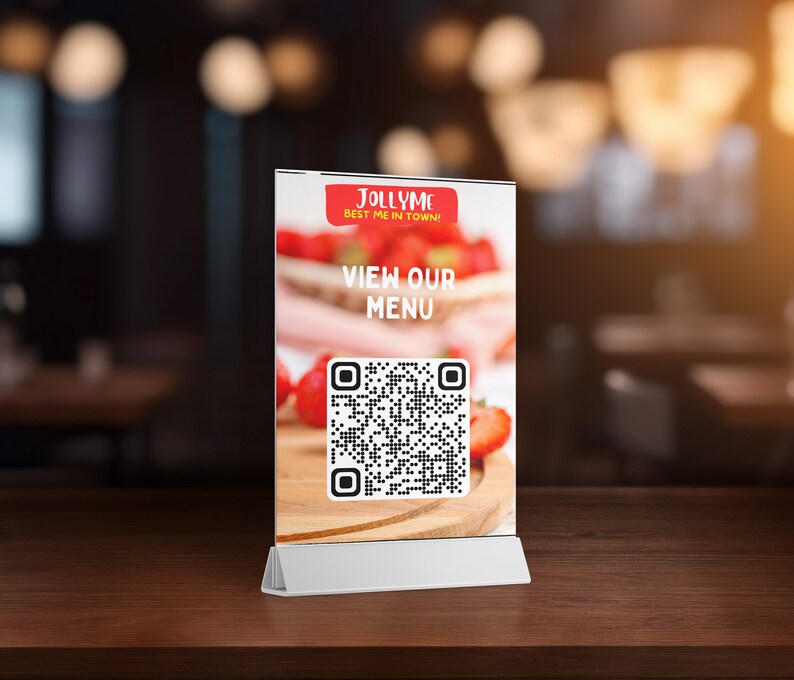 Mobile Menu Canva Template Food Menu QR Scan Mobile FREE Website Simple ...