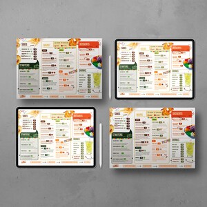 Editable Asian Filipino Food Menu Template for Canva Vibrant and ...