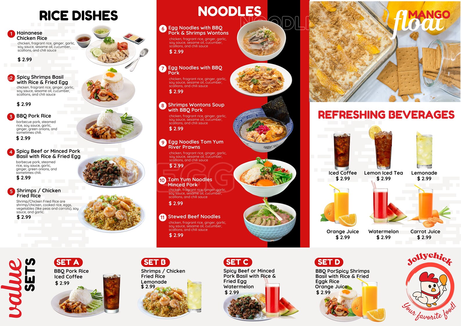 Editable Restaurant Food Menu Template for Canva, Vibrant and Delicious ...