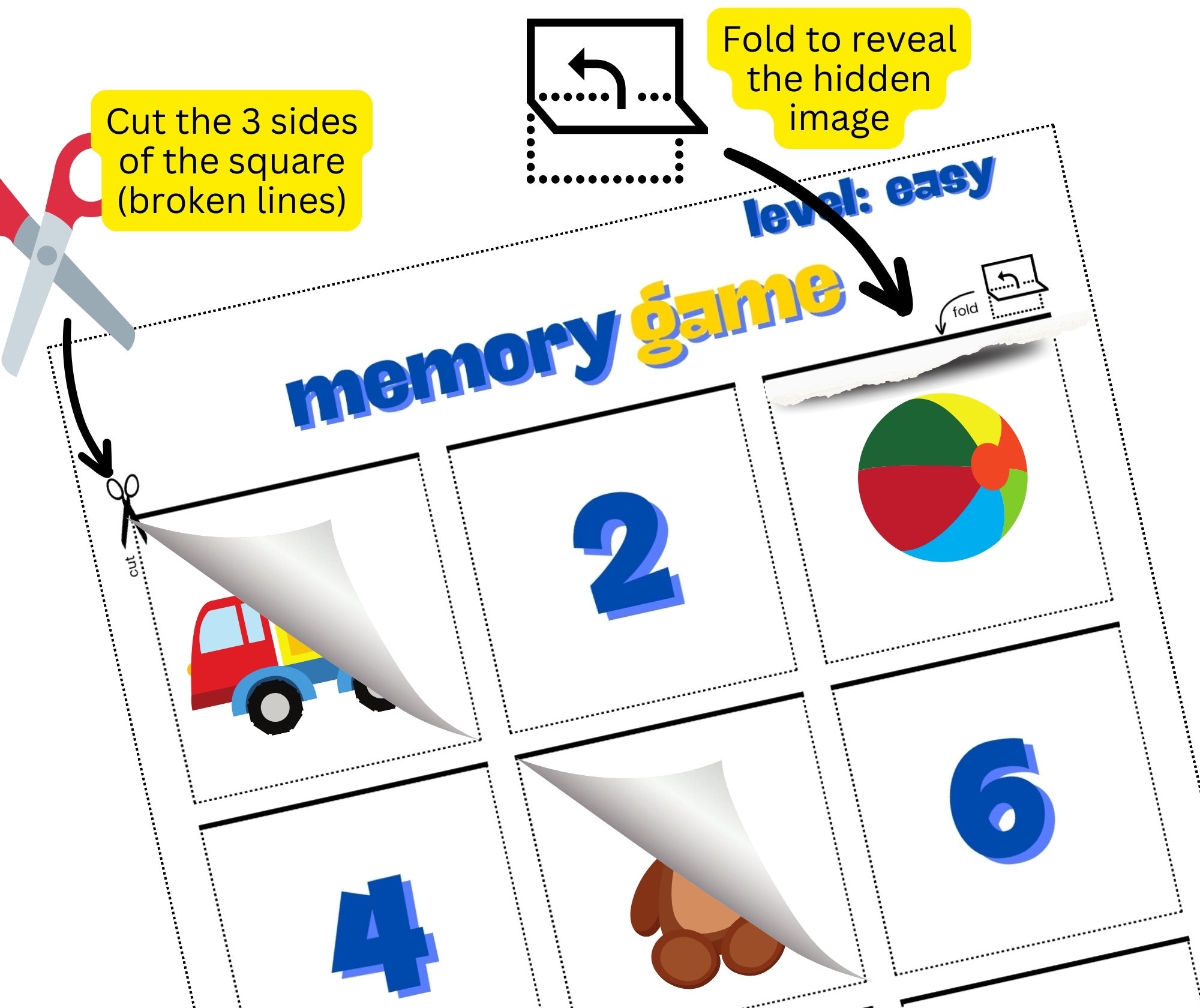 Printable Memory Game for Kids Party Celebration Birthday Christmas ...