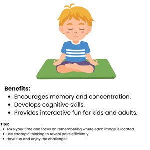 Printable Memory Game for Kids Party Celebration Birthday Christmas ...