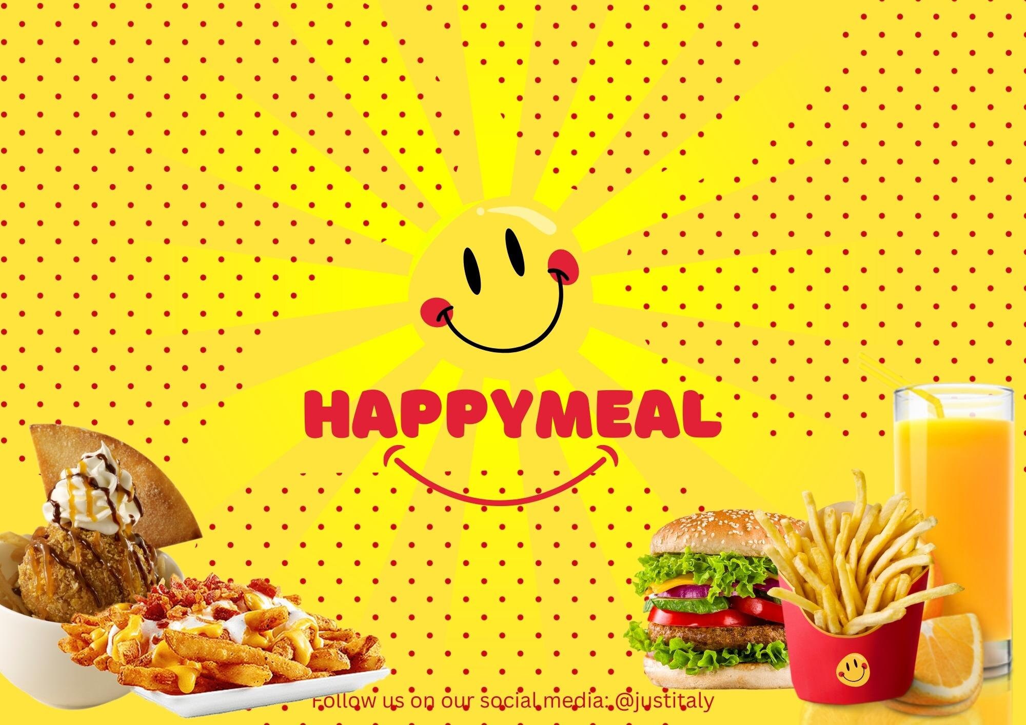 Burger and Fries Food Menu Editable Canva for Restaurant Desserts, Food ...