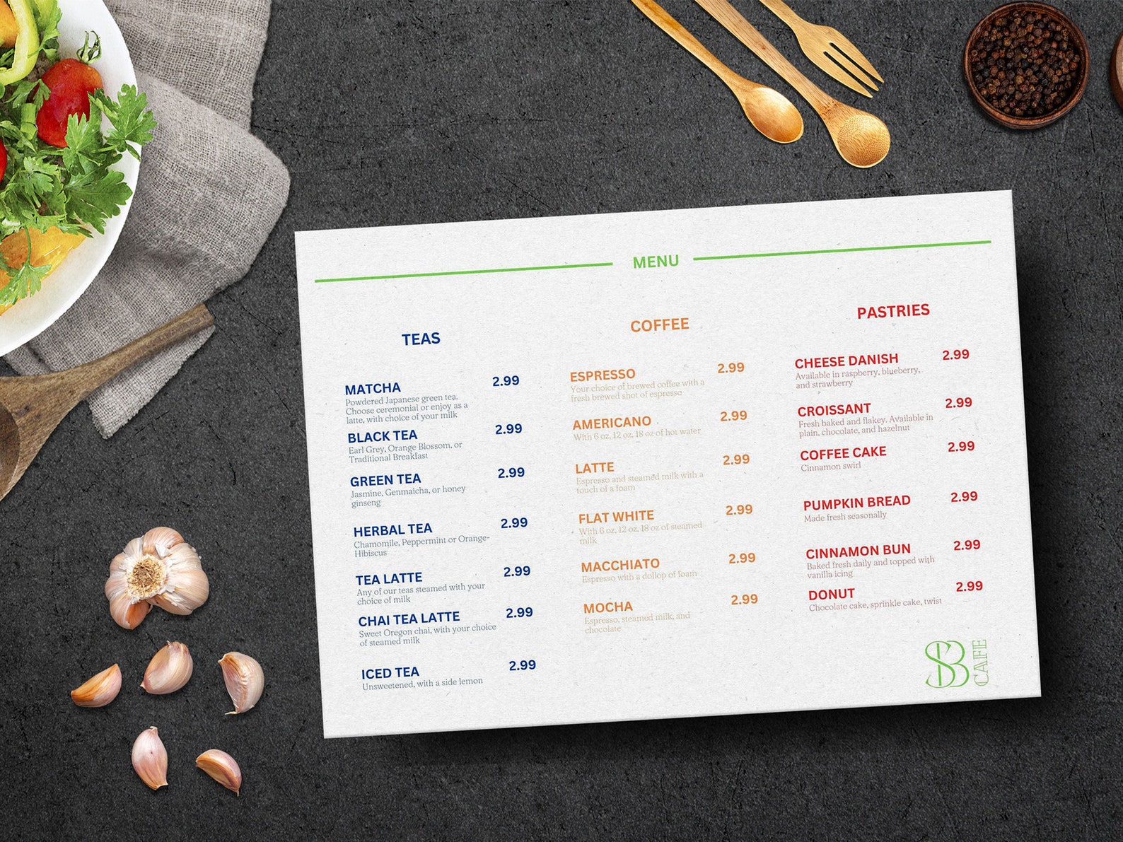 Coffee Shop Menu Template, Modern Editable Drink Menu Template ...