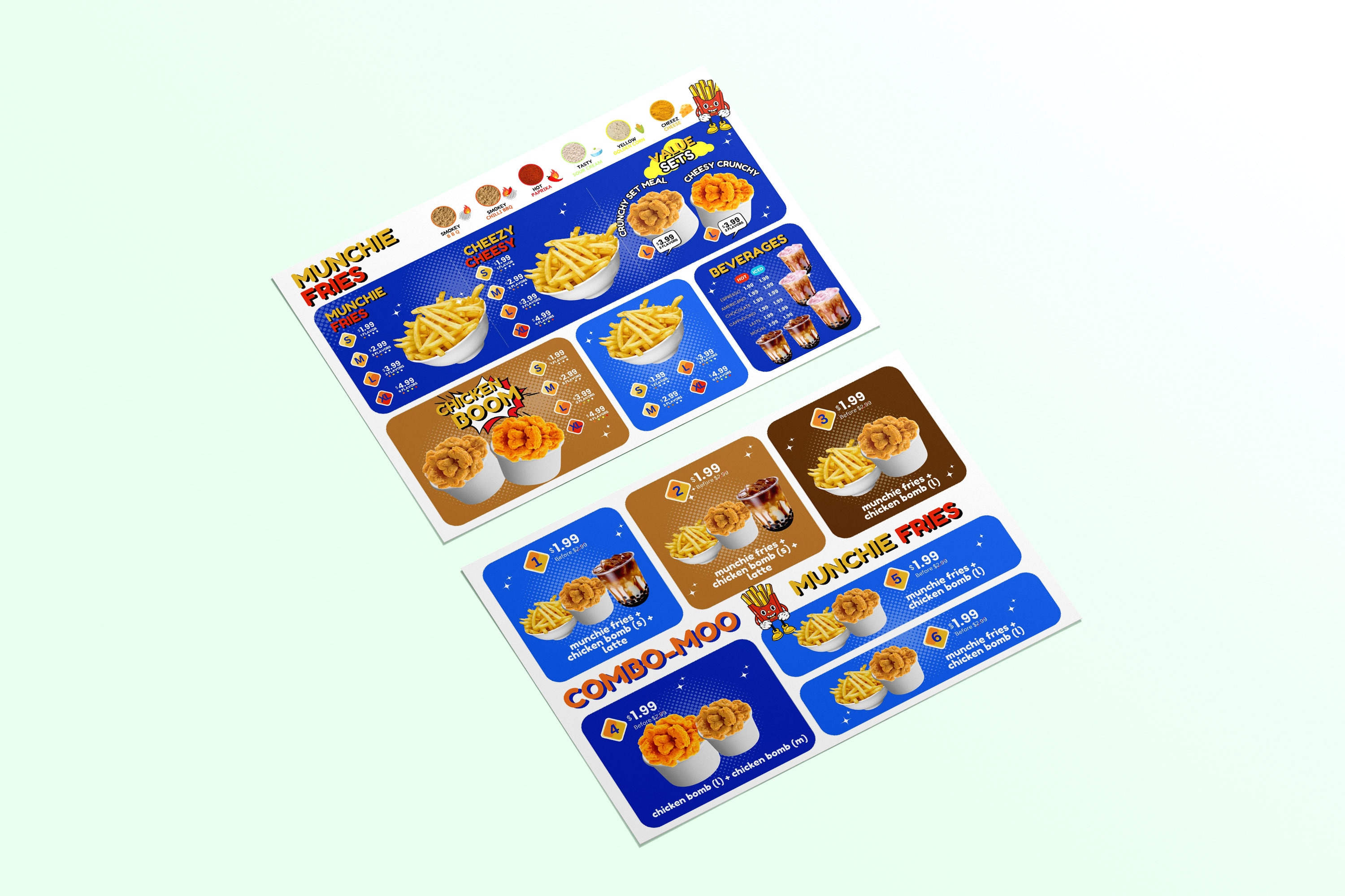 Restaurant Kiosk Menu Bundle Printable A4 A3 Restaurant Menu + Digital ...