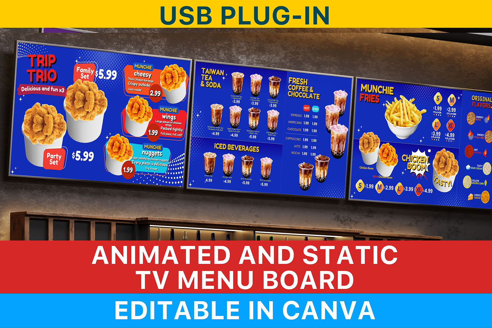 Digital TV Menu Board for Restaurant Digital Menu Board Menu Screen ...