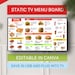 Burger and Fries Food Menu Editable Canva for Restaurant Desserts, Food ...