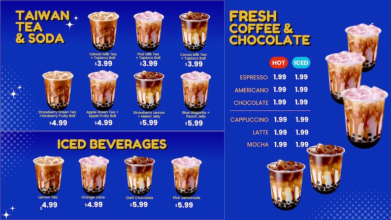 Digital TV Menu Board for Restaurant Digital Menu Board Menu Screen ...