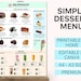 Dessert Menu Template Canva, the Dessert Sign, A4, A5, A3, A0 Portrait ...