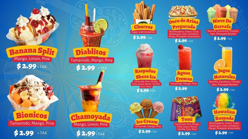 Custom Order TV Menu Board Mexican for Restaurant Digital Board Menu ...