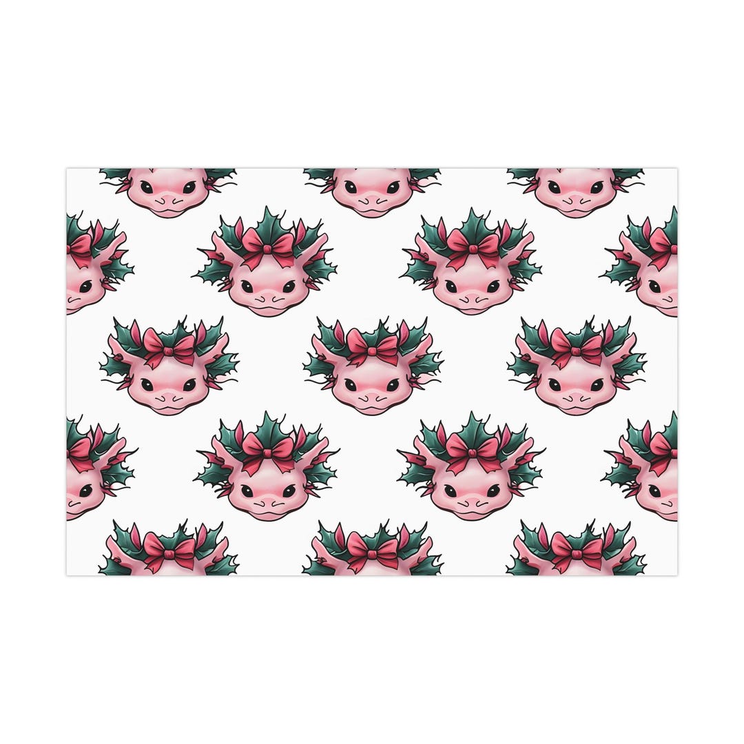 Axolotl Christmas Gift Wrapping Paper - Etsy
