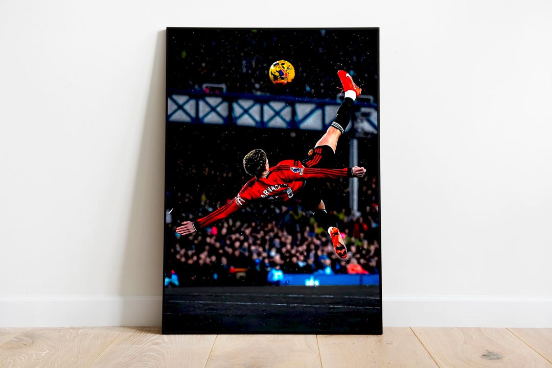 Iconic Alejandro Garnacho Bicycle Kick Man United Old Trafford Bedroom ...