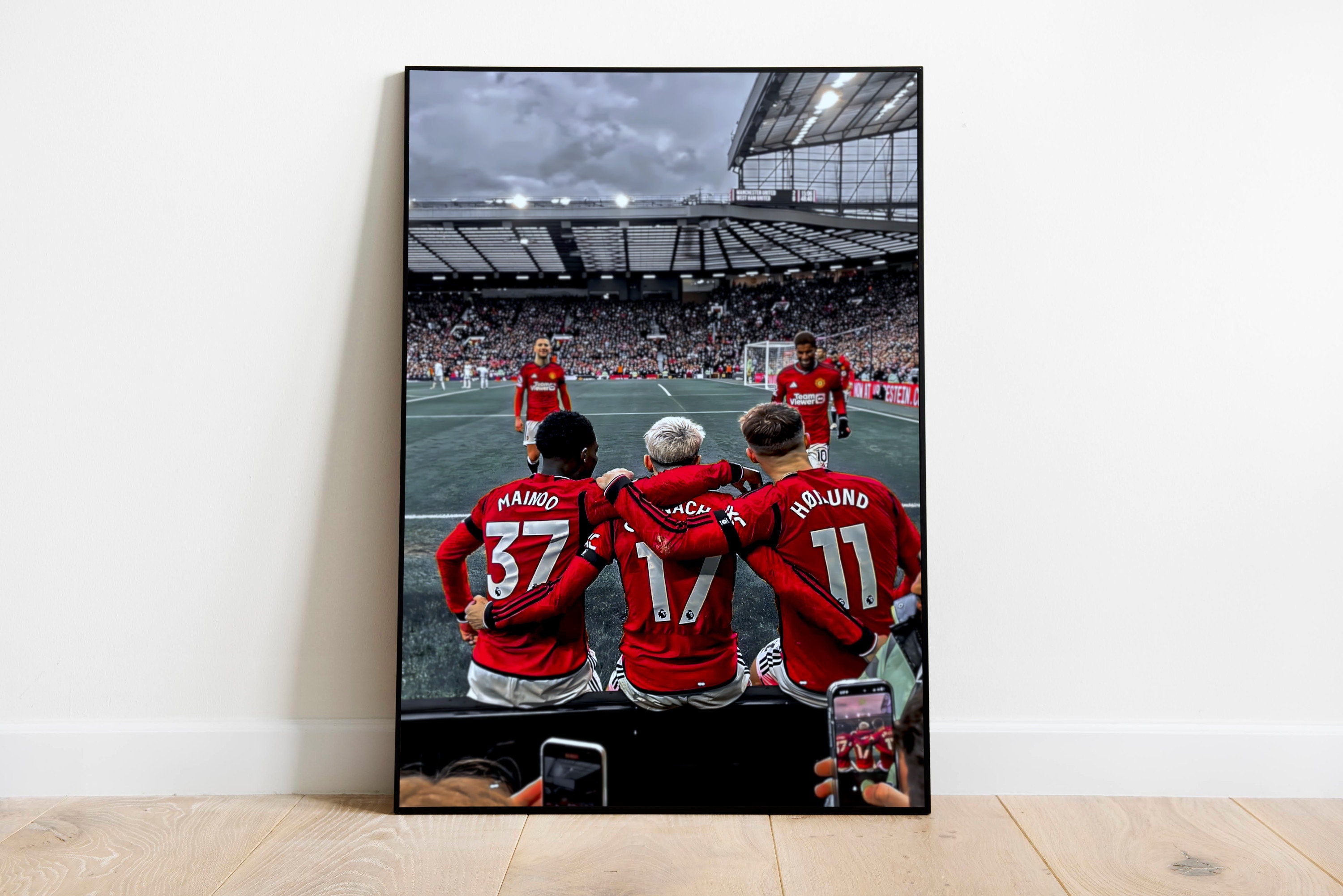 Iconic Manchester United Football Poster | Kobbie Mainoo | Rasmus ...