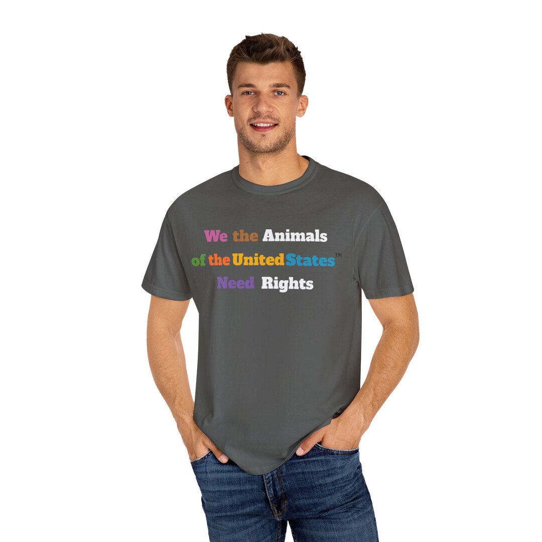 Multi-colored Unisex Animal Rights T-shirt - Etsy