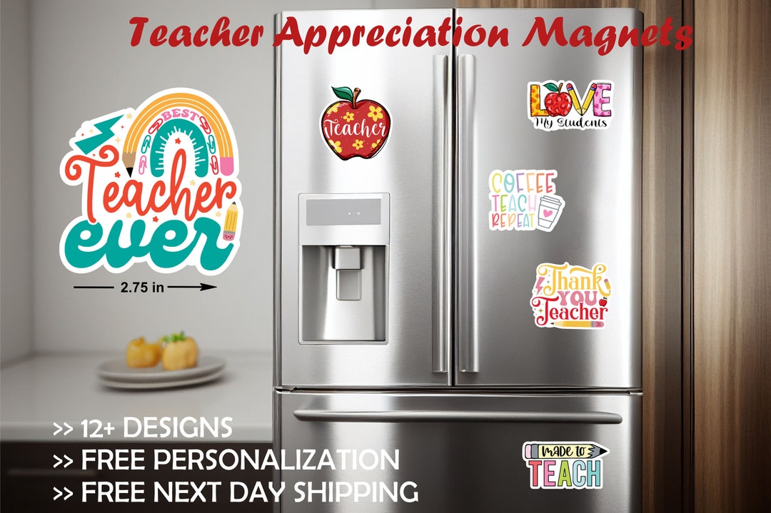 Teacher Appreciation Magnet - Teacher Gift, Teacher Magnets, Teacher ...