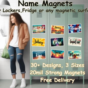 Personalized Locker Name Magnets Friends Gift Back to School Magnet ...