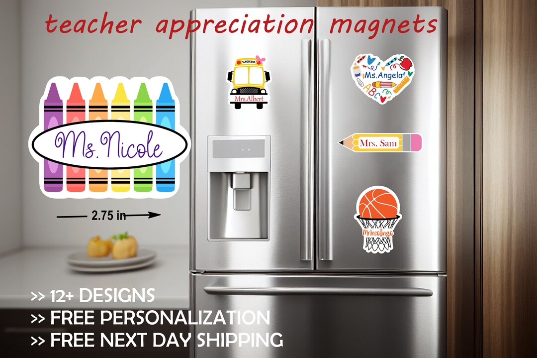 Teacher Appreciation Magnet Personalized Teacher Magnets - Etsy