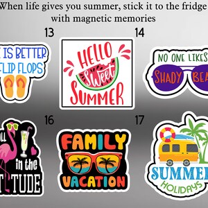 Summer Fridge Magnets, Beach Life Decor (2.75" Wide) - Etsy