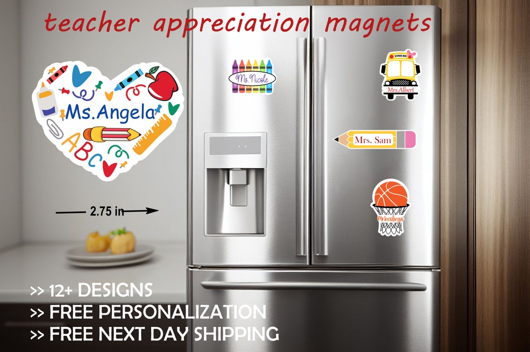 Teacher Appreciation Magnet Personalized, Teacher Magnets, Teacher ...