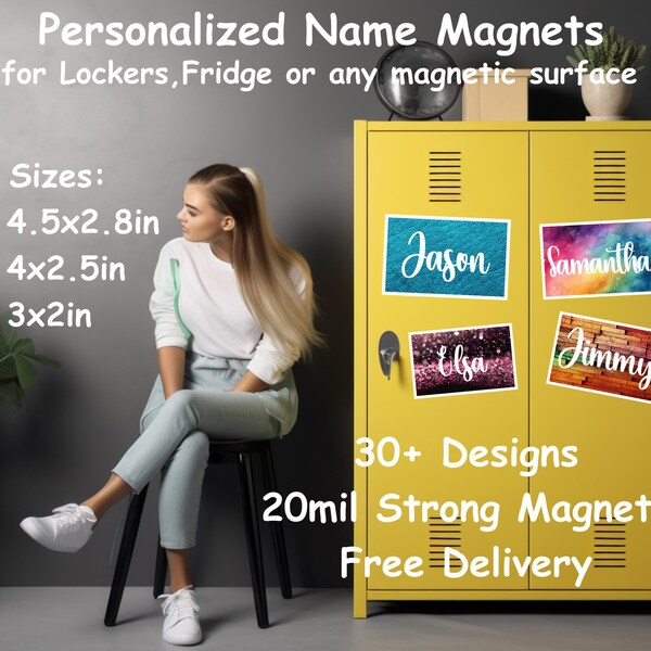 Personalized Name Tag for Locker - Etsy