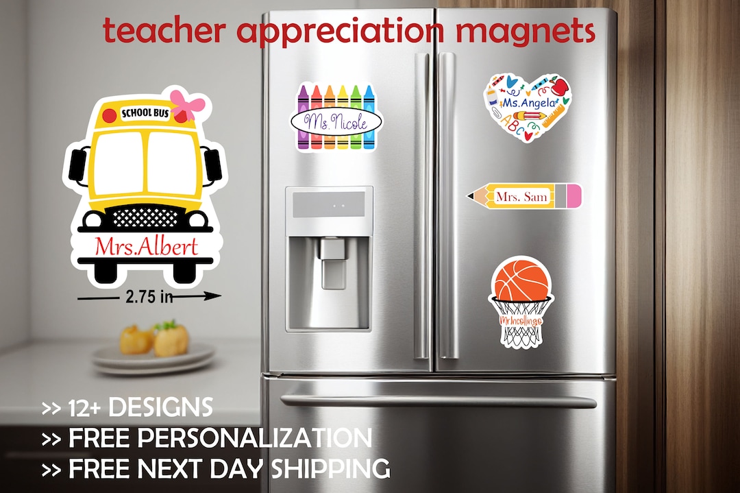 Teacher Appreciation Magnet - Personalized, Teacher Magnets, Teacher ...