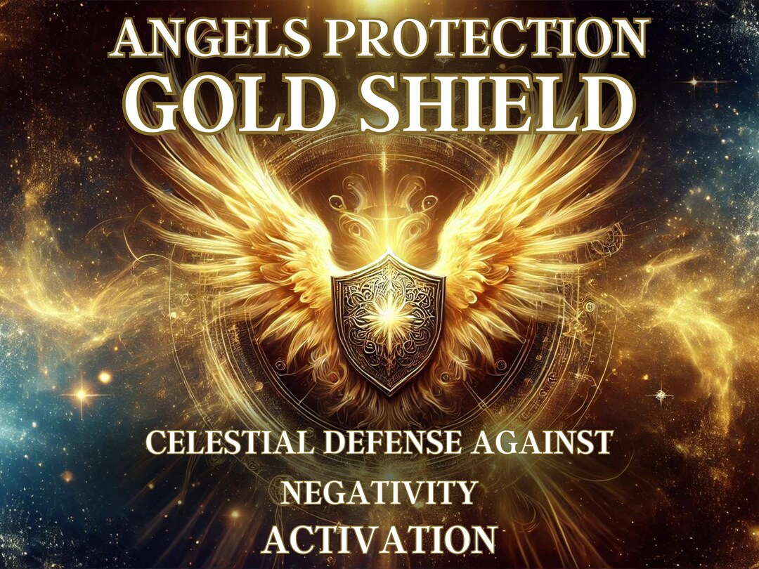 Buy Angels Protection Gold Shield – Celestial Defense Against ...