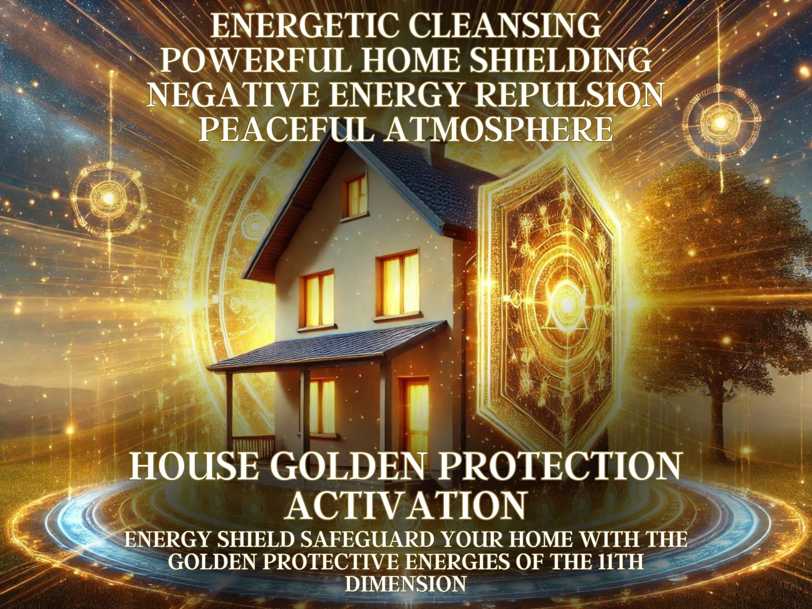 House Golden Protection Activation: 11th Dimension Energy Shield - Etsy