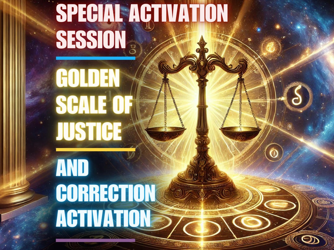 Golden Scale of Justice and Correction Activation - Etsy