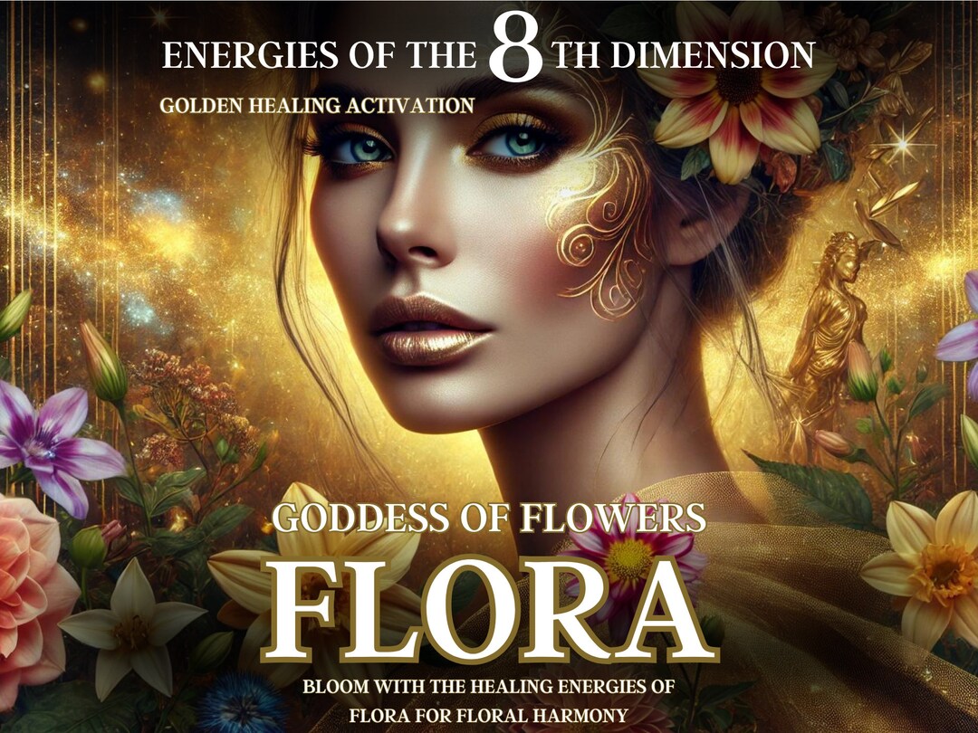 Flora, Goddess of Flowers Golden Healing Activation Bloom With the ...