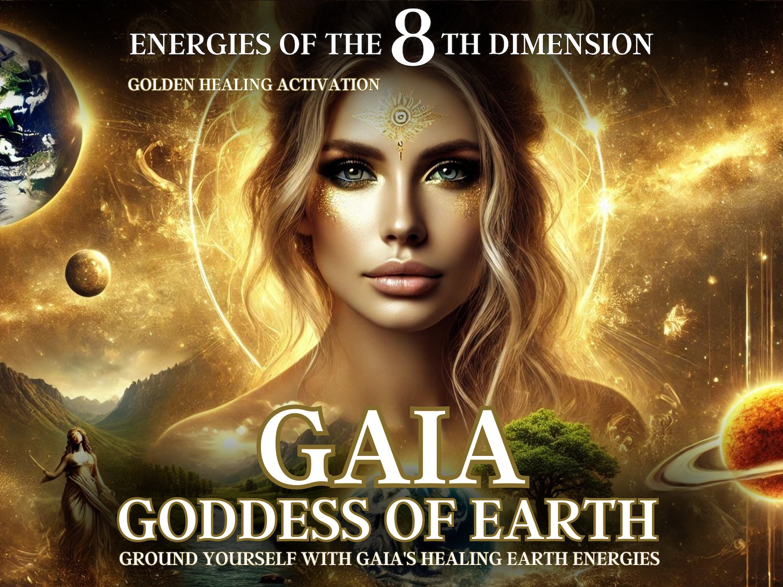Gaia, Goddess of Earth Golden Healing Activation Ground Yourself With ...