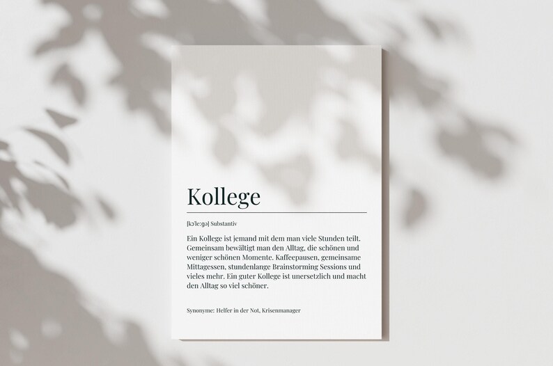 Postkarte Kollege Definition Karte Kollege Dankeschön Abschiedsgeschenk ...