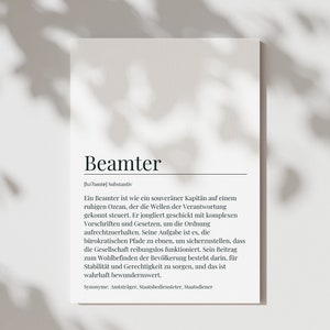 Postkarte Beamter Karte Verbeamtung Beamter auf Lebenszeit - Etsy.de